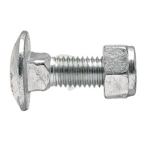 Skruv med mutter M12x1,75x45-8.8 Packare / Ringvält - Jordbear