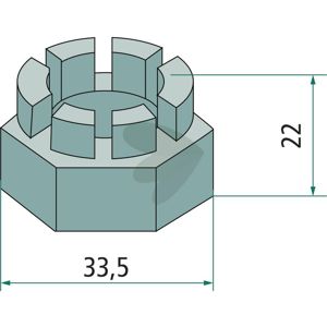 Kronmutter M20x1,5 – Passar Gilbers | Sagro